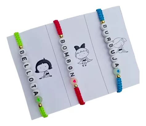 Pulseras Mejores Amigas Chicas Superpoderosas Mercadolibre