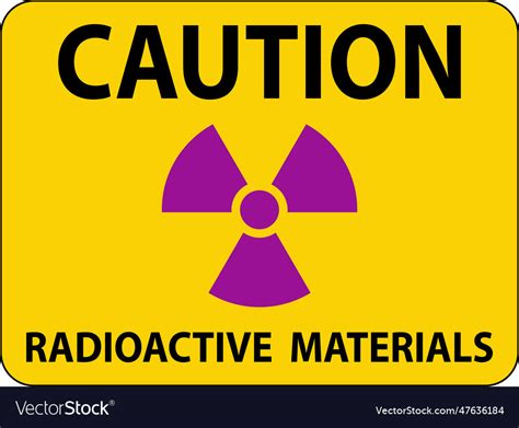 Radioactive Material Sign Caution Radioactive Vector Image