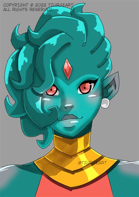 Tentacle Hair Girl In Colour By Tzurge On Deviantart