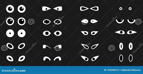 Ojos de caricatura ilustración del vector Ilustración de elemento