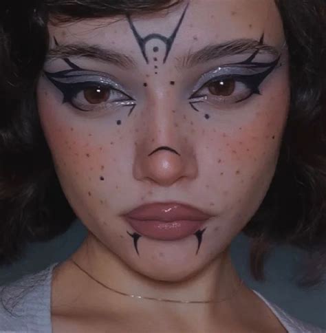 Alien Futuristic Space Makeup Futuristic Makeup Funky Makeup Rave