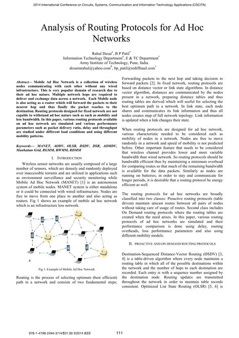Pdf Analysis Of Routing Protocols For Ad Hoc Networks