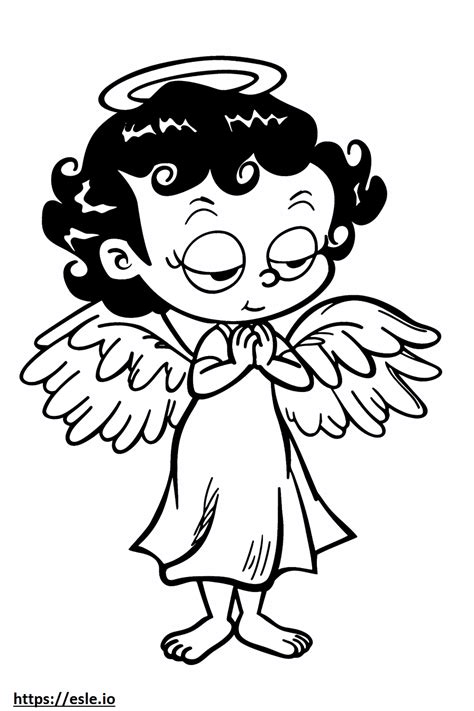 Angel Betty Boop Coloring Page