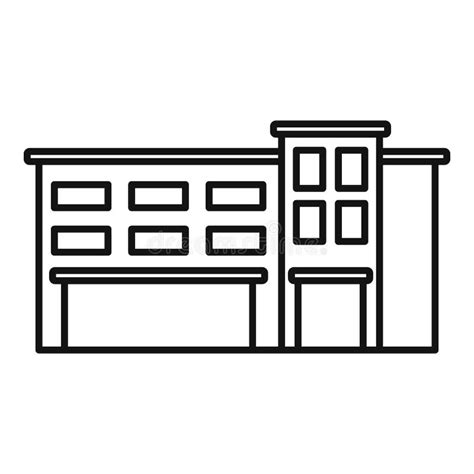 Icono Comercial Del Centro Comercial Estilo De Esquema Ilustración Del