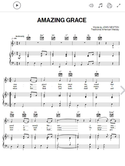 Amazing Grace Noten Für Klavier Einfache Versionen Pdf