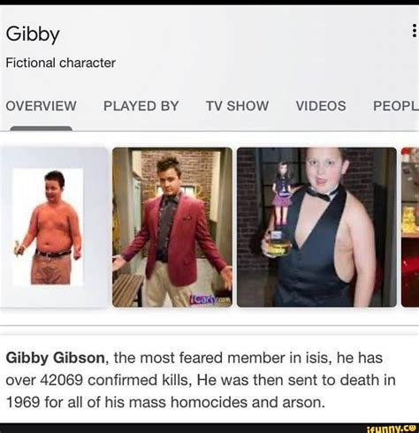 Gibby Overview Played By Tv Show Videos Peopl Gibby Gibson The Most
