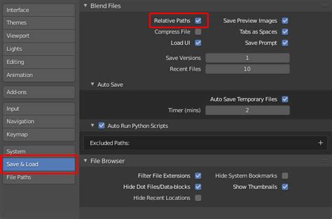 customization how to make blender automatically use relative paths 2
