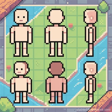 Create 2d Pixel Sprite For A Charachter In Pijamas Sprite Should Have Frames For Walking Jumping