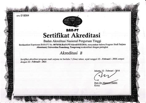 Contoh Surat Keterangan Akreditasi Jurusan Kuliah Surat Keterangan