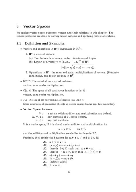 Linear Algebra Chapter Vector Spaces We Explore Vector Space