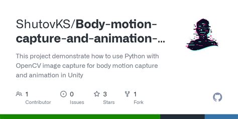 github shutovks body motion capture and animation in unity this