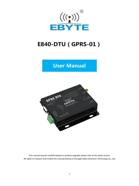 E840 Dtu Datasheet En V10 Pdf Port Computer Networking