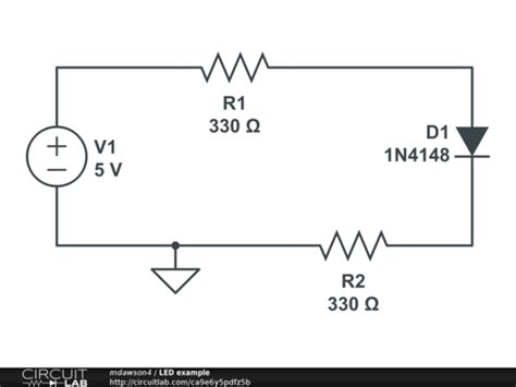 LED Example CircuitLab