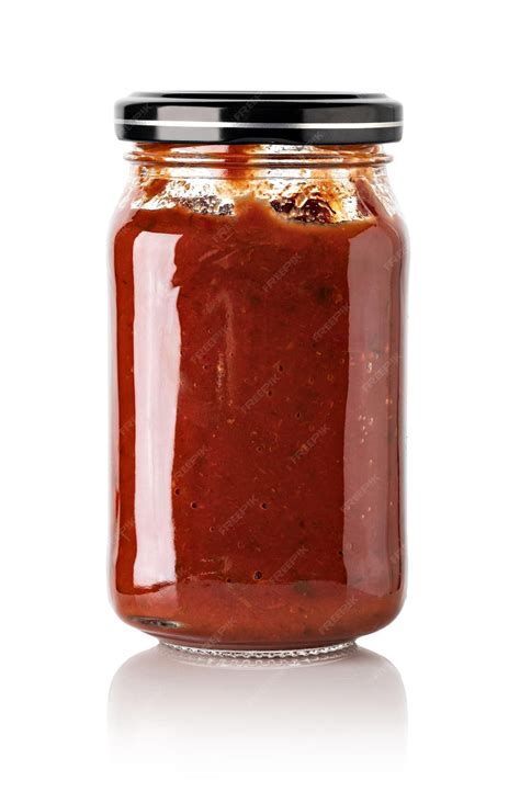 Premium Photo Tomato Sauce Jar On White Background