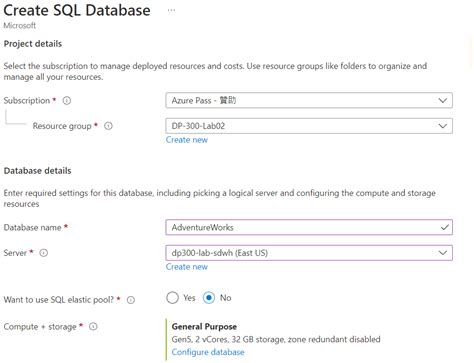 Azure Learn Dp The Hard Way Dp Lab Azure Sql Databases