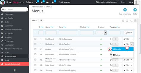 PrestaShop X How To Manage Admin Panel Menus Template Monster Help