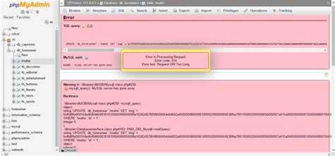 Uploading Blob In Phpmyadmin Fails With Request Uri Too Long Stack Overflow