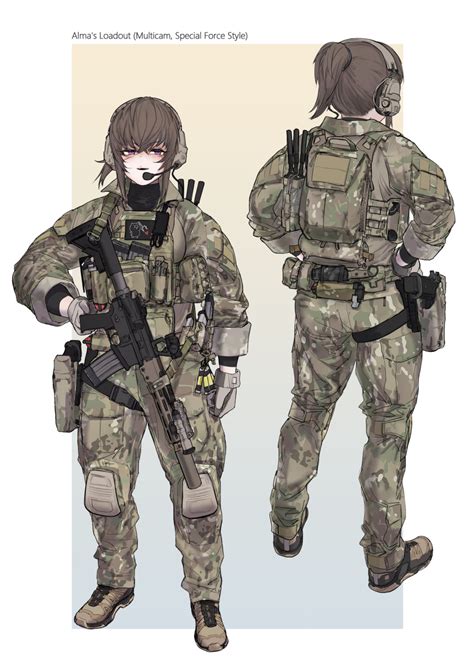 Safebooru 1girl Absurdres Alma01 Alternate Hair Color Assault Rifle
