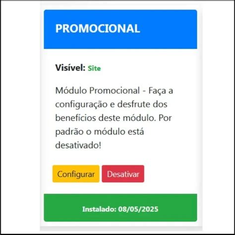 Módulo Promoção Site Php