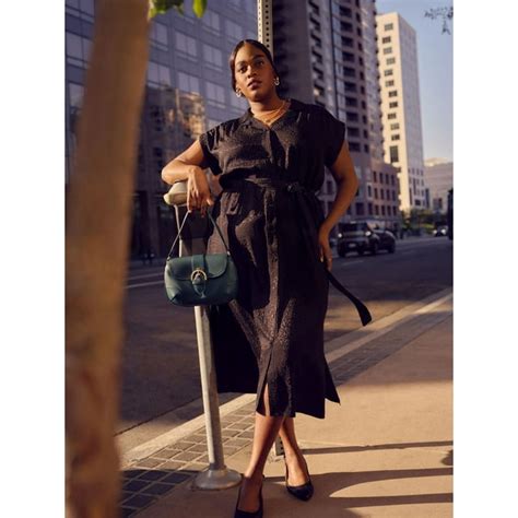 Terra And Sky Black Label Womens Plus Size Sleeveless Midi Shirt Dress