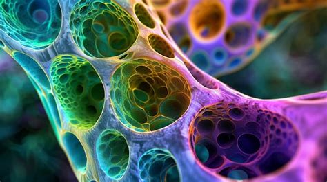 Premium Photo An Abstract Image Inspired By The Microscopic View Of Cellular Structures With