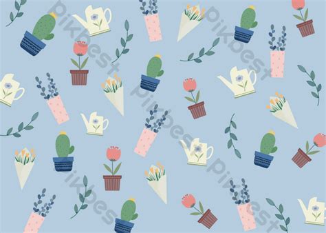 Morandi Blue Plant Background Psd Free Download Pikbest