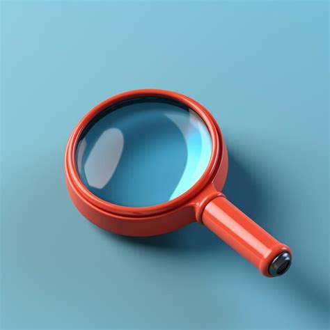 Premium Ai Image A Close Up Of A Magnifying Glass On A Blue Surface