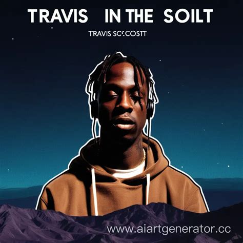 Psychedelic Music Album Cover Inspired By Travis Scotts Style Ai Art