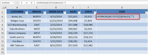 Autofill Formulas In An Excel Table Myexcelonline