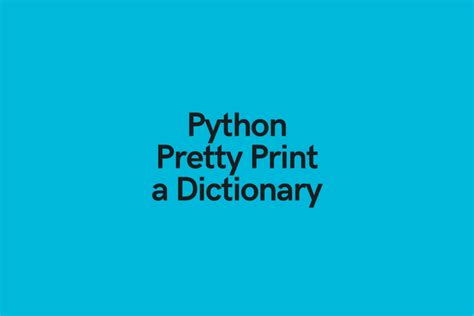 Python Print Dict As Json