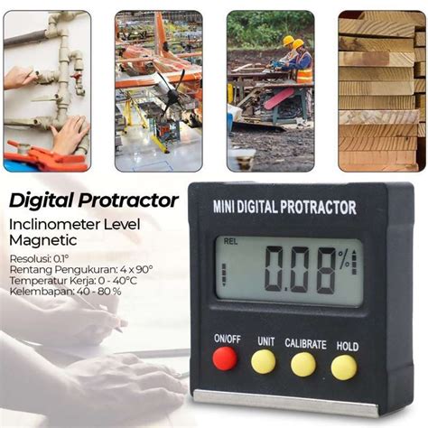 Promo Digital Protractor Inclinometer Level Magnetic Black Diskon Di Seller Khalid Motive
