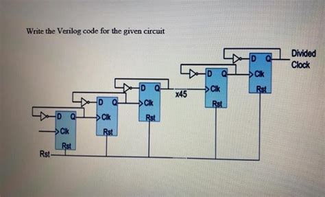 Solved Write The Verilog Code For The Given Circuit D Q Chegg
