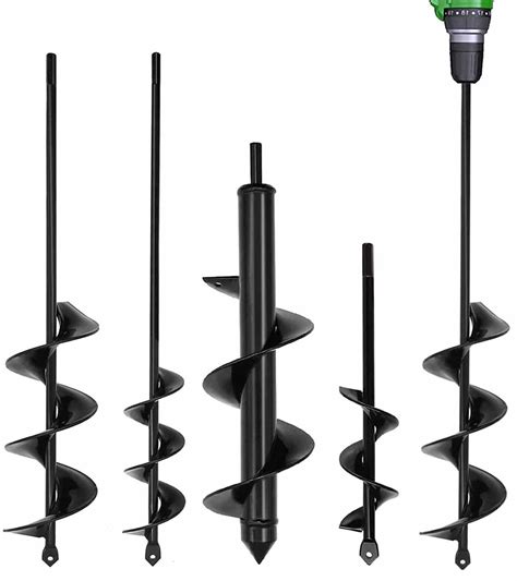 4 Set Auger Drill Bit For Plantingheavy Duty Garden Auger Spiral Drill