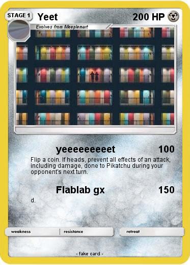 Pokémon Yeet 54 54 Yeeeeeeeeet My Pokemon Card