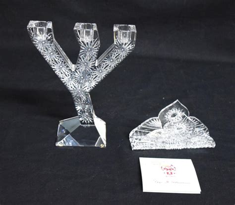 Sold At Auction Pepi Herrmann Crystal Candelabra And Letter Holder