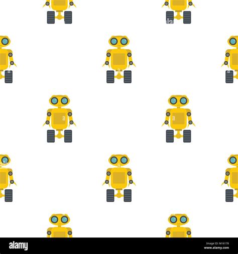 Yellow Robot Pattern Seamless Stock Vector Image And Art Alamy