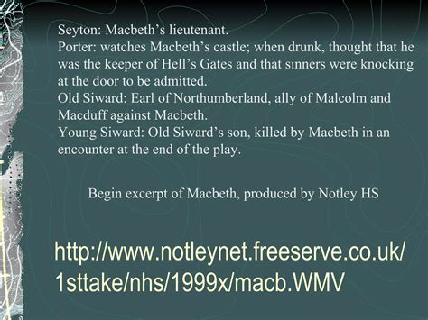 Macbeth Language Arts Ppt