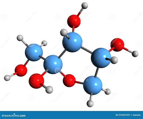 3d Image Of Ribulose Skeletal Formula Stock Illustration Illustration