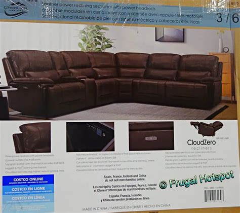 Gilman Creek Malachi Leather Power Reclining Sectional Costco Sale