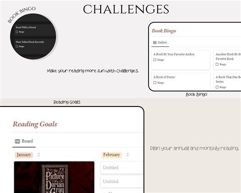 Reading Planner Notion Template Reading Journal Dark Mode Notion Reading Tracker Book Tracker