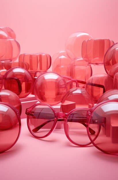 Premium Ai Image Pink Glasses Optics