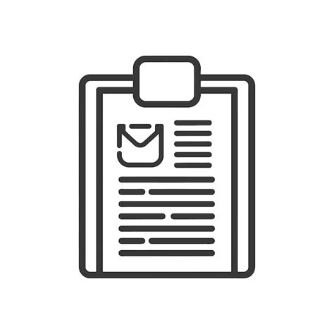 Premium Vector Minimalist Document Line Art Icon Logo Symbol