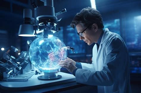 A Scientist In A Nanotechnology Research Laborator 00259 02 Premium
