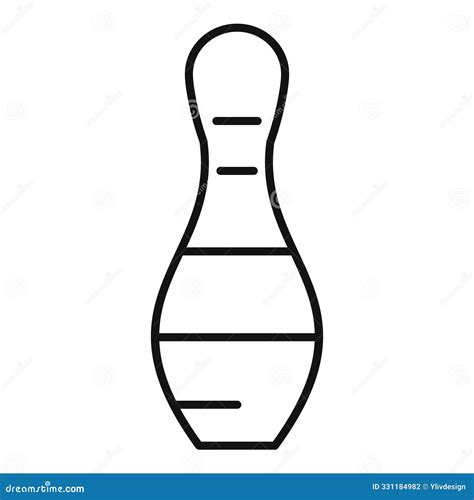 Simple Line Art Icon Of A Bowling Pin Stock Illustration Illustration