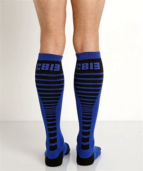 Cell Block 13 Vertigo Knee Socks Blue A023 Blu At International Jock