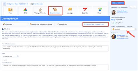 Reviewing Extended Essay Ee Progress Managebac