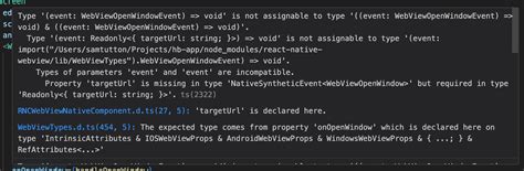 onopenwindow incorrect typing · issue 3073 · react native webview