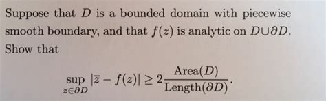 solved suppose that d is a bounded domain with piecewise