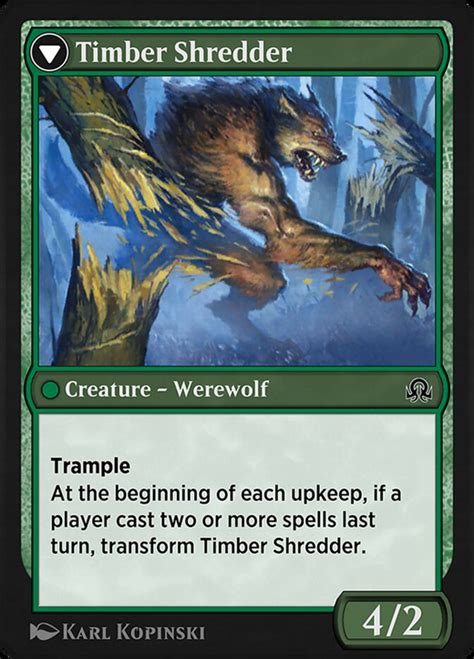 Hinterland Logger Timber Shredder Magic The Gathering Mtg Cards