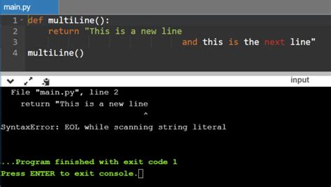 Solve Syntaxerror Eol While Scanning String Literal In Python